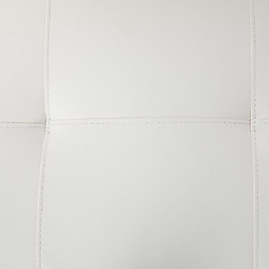 HOMVET L-Shaped Corner 5 Seaters Chaise & Storage Ottoman,Modern Faux Leather Sectional & Sofa Couch with 2 Pillows for Home Office Apartment Living Room Furniture Sets, PU Right, White and Black