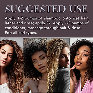 Saphira Divine Curls Shampoo and Conditioner for Curly, Wavy and Multi-Textured Hair, Sulfate-Free, Paraben-Free, Deeply Cleanses, Restores and Hydrates Curls, 3 Ounce (Pack of 2)