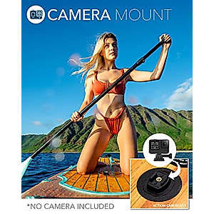 DAMA 10'6"x32"x6" Inflatable Paddle Board, sup Board, Paddleboard w/Camera Seat, Floating Paddle, Hand Pump, Board Carrier, Waterproof Bag, Drop Stitch, Traveling Board for Surfing