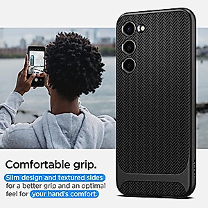 Spigen Neo Hybrid Bumper Case for Galaxy S23 Plus (2023) - Lightweight & Shock-Absorbent, Black