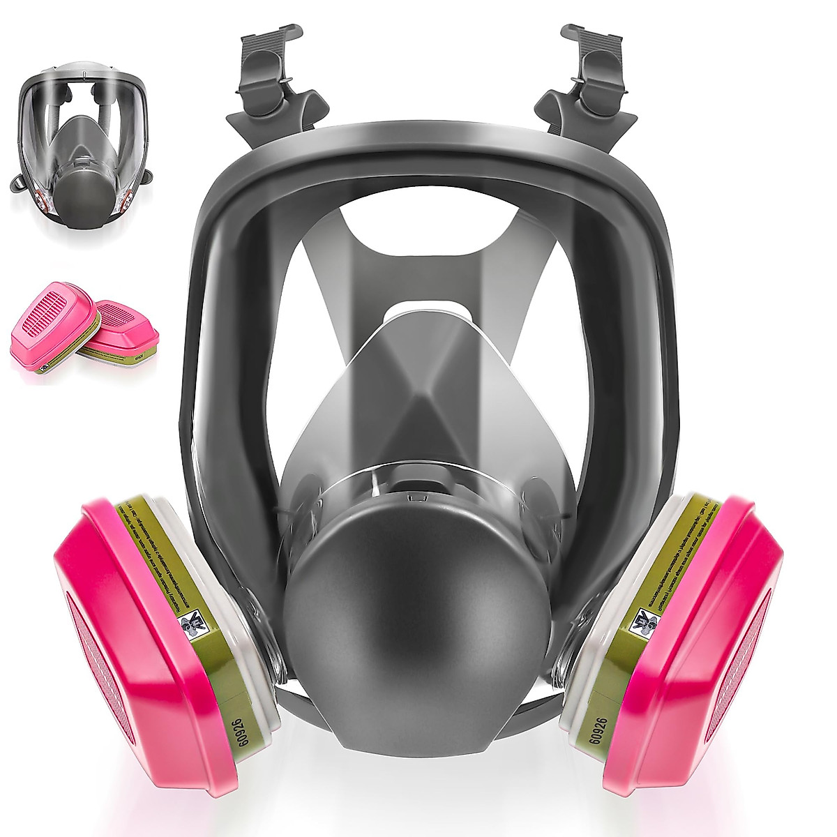 LJSXFI Full Face Respirator Mask with 60926 Cartridge, 6800 Gas Mask Paint Spray Mask, Ideal for Painting Spray, Epoxy Resin, Car Spraying, Dust, Polishing, Welding, Sanding