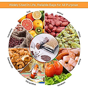 500 Pack Poly Zipper Bags,3 Different Size Small Craft Plastic Bags,Clear Reusable Ziplock Bags Storage for Bead,Jewelry,Candy,2.3x3.5Inch,3.5x5Inch,4x6Inch