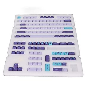 PBT Keycaps, 128 Keys English Keycap Cherry Height DIY Keycaps Fadeless Custom Keycaps for Mechanical Gaming Keyboard(Vaporwave)