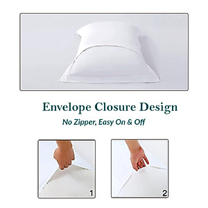 Queen Pillow Shams Set Of 2 PC 100% Egyptian Cotton White Pillow Shams Queen Size 20x30 Pillow Cases 600 Thread Count Soft Skin Friendly Cushion Cover Decorative Queen Size Bed Pillow Covers Set