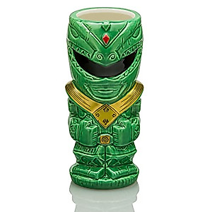 Geeki Tikis Power Rangers Green Ranger 16-Ounce Ceramic Mug | Cocktail Tumblers, Beer Mug Glassware For Liquor, Beverages, Pub Drinks, Tropical Drinkware For Home Barware Decor | Mighty Morphin Gifts