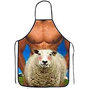 OYSRONG Funny Comics Cute Cartoon Kitchen Cooking Adult Apron for Birthday Gift (sheep)
