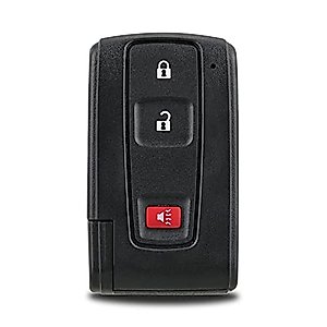 Key Fob Remote Replacement Fits for Toyota Prius 2004-2009 Keyless Entry 2+1 Buttons Remote Control for Silver Logo (MOZB31EG)