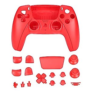 Controller Replacement Shell, Console Game Accessories ABS Material Durable Comfortable Hand Feel Easy Installation for Repair Parts(red)