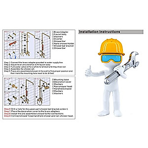 MOSSON Rain Shower System Oil Rubbed Bronze Outdoor Shower Faucet Set with 8 Inch Rainfall Shower Head Handheld Spray 2 Cross Handles Wall Mounted Bathroom Shower Fixtures Solid Brass