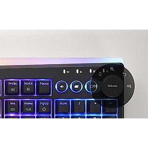 i-rocks K71M RGB Mechanical Gaming Keyboard with Media Control Knob, Gateron Switches (Brown), 107 Keys w/Full NKRO, PBT Keycaps, Multimedia Hotkeys, Detachable USB-C Cable and Onboard Storage, Black