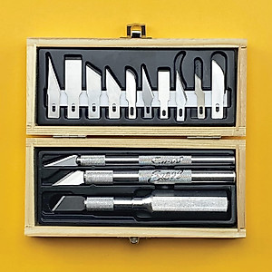 Excel Blades 44283 Craftsman Hobby Knife Set, Precision Cutting Tool Set, Craft Knife Set Includes Assortment of Light Duty to Heavy Duty Handles and 13 Blades