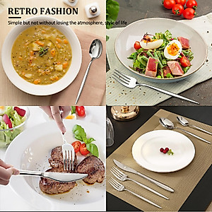 Lorena 20-Piece Stainless Steel Silverware Flatware Cutlery Set, Service for 4, Eclipse