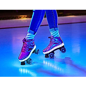 CHICAGO Skates Pulse Light Up Quad Skates, Women's Adult Sizes, Pink, 6 (CRS710-06)