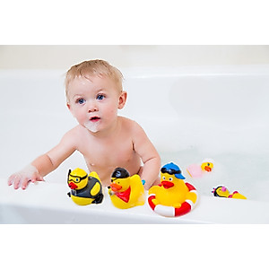DUCKY CITY 3" Valentines Sweetheart Rubber Duck [Squeaky, with Hole] - Baby Safe Bathtub Bathing Toy