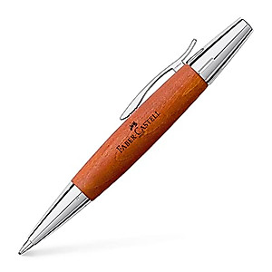 Faber-castell E-Motion BRWN Wood/Chrome Bpnt