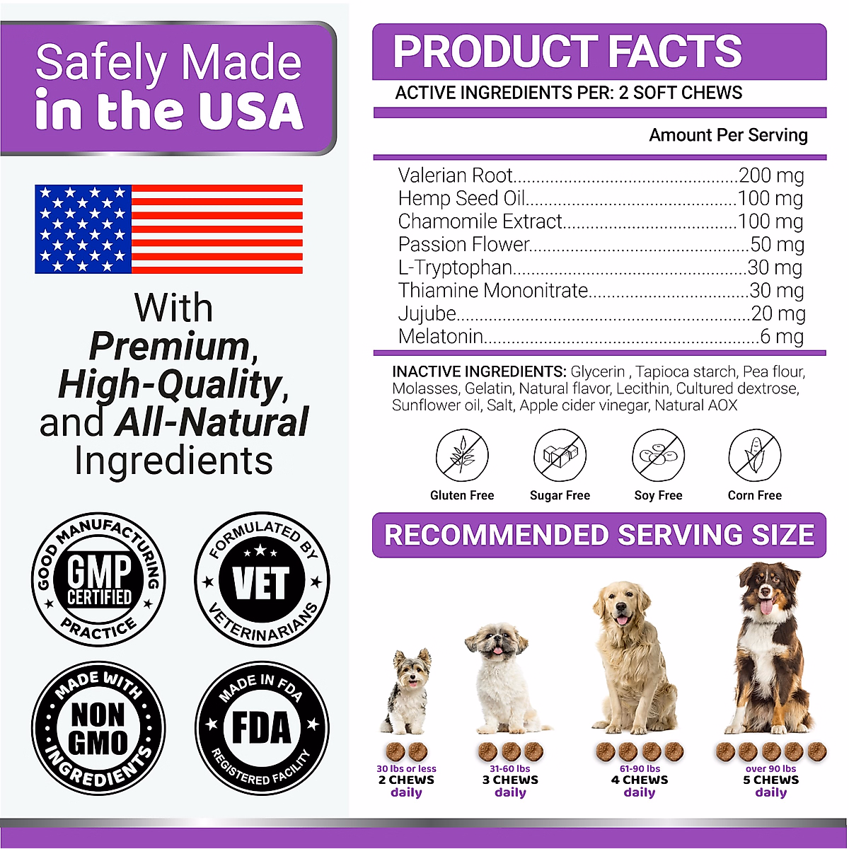 YUMA'S Melatonin for Dogs - 170 Dog Melatonin Chews for Small and Large Dogs - Puppy Melatonin - Dog Sleep Aid - Calming Treats for Stress Anxiety Relief - Calming Chews for Dogs - Dog Sleeping Pills