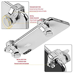 Onyehn 2Pairs Upgraded Version Metal Button Smart Phone Game Trigger L1 R1 Shooter Gamepad Joysticks Shooting Game for PUGB Controller Game Pad Accessories