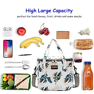 SAMERIO Lunch Bags for Women Large Insulated Lunch Box Cooler Tote Bags Adult Reusable Lunch Boxes for Work Travel Picnic Camping