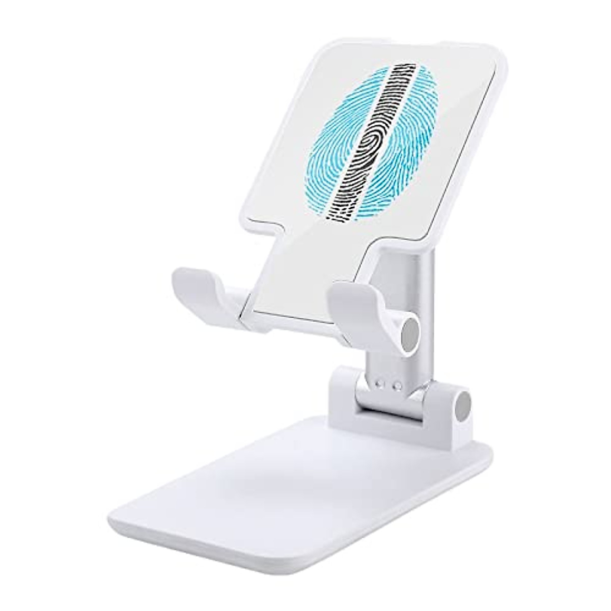 Botswana Flag Finger Cell Phone Stand for Desk Foldable Phone Holder Height Angle Adjustable Sturdy Stand White-Style