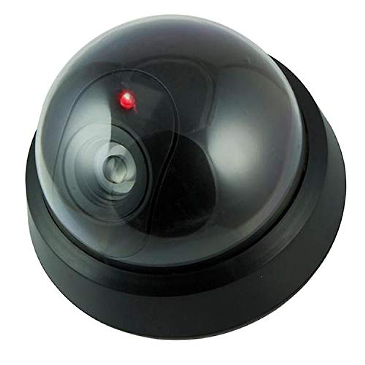 Dummy Security Camera Fake Camera Outdoors Dummy Dome Wireless Surveillance System Motion Light Realistic Look with Flashing Red LED Light 4 Pack