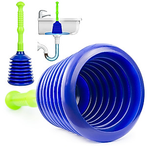Luigi's Dual-Force Plunger Bundle for Drains and Sinks: Tackle Drains with Precision!