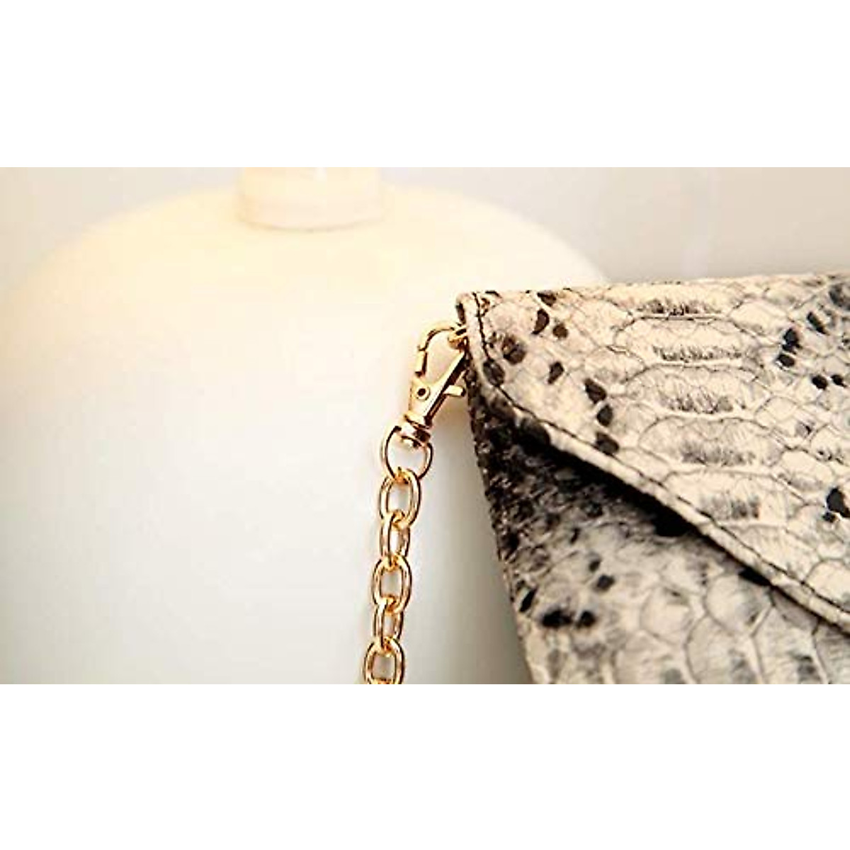 HYLong Women's Fashion Retro Snake Skin Envelope Bag Clutch Purse Evening Bag