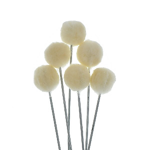 100 Pieces Wool Daubers Ball Brush Leather Dye Tool with Metal Handle for DIY Crafts Projects