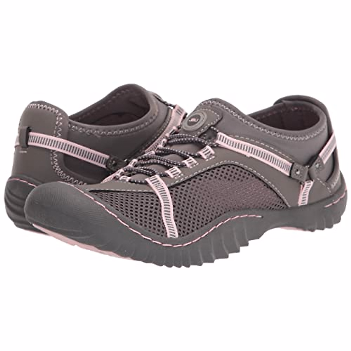 JBU by Jambu Women's Tahoe Water Ready Sneaker, Grey/Petal, 10