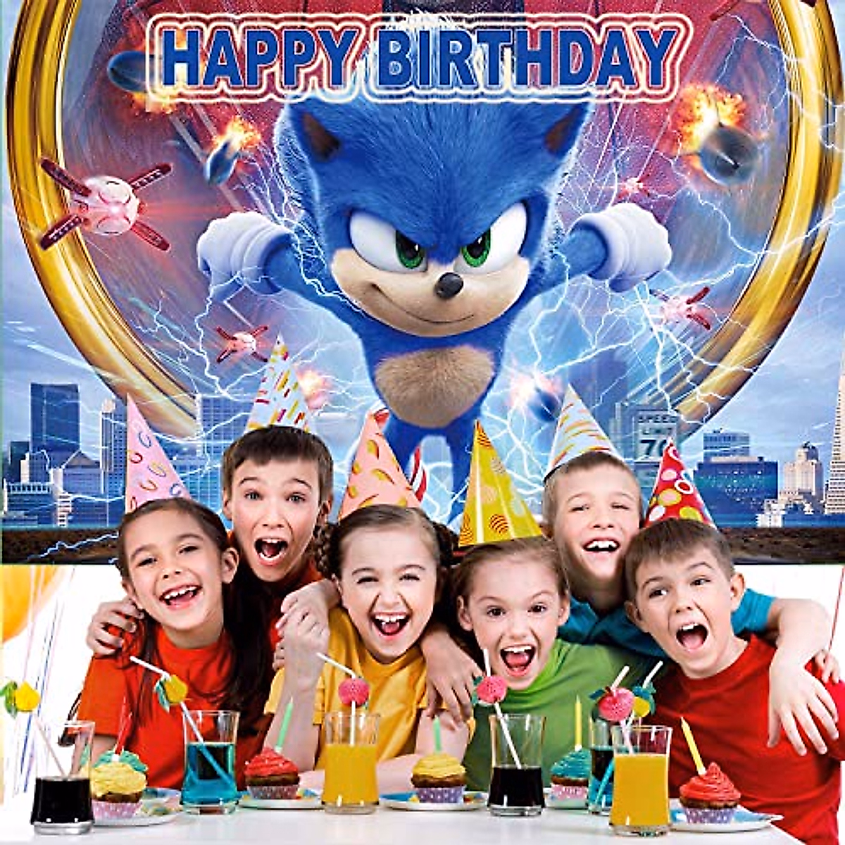 60x40 Inches Birthday Backdrop for Party, Soni Birthday Decoration with Good Wrinkle Resistance, Birthday Party Supplies as Background, Happy Birthday Banner 5X3 ft for Kids, Boys, and Girls