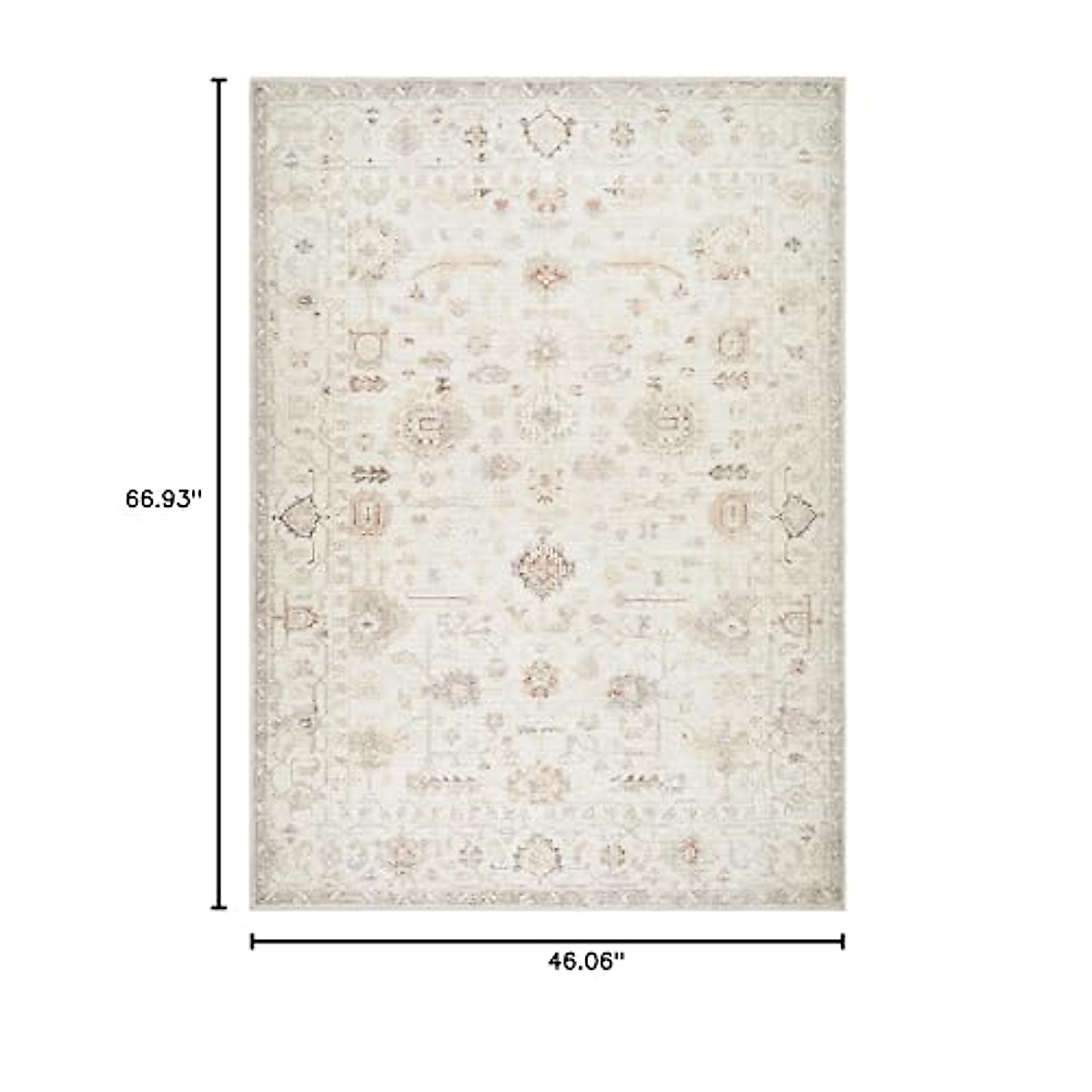 Livabliss x Our PNW Home Spokane Updated Traditional Area Rug, 3'10" x 5'7", Off-White