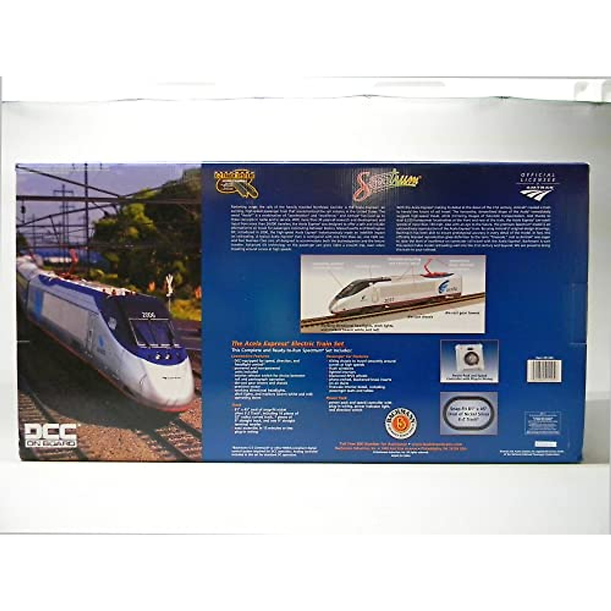 Bachmann Trains - Amtrak Acela DCC Equipped Ready To Run Electric Train Set - HO Scale 0.5 Liters