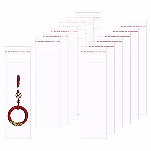 Long Cellophane Bags 100pcs 2x6" Clear Resealable Cello Bags Plastic Adhesive Self Sealing Bags for Candy Pen Keychain Bookmark Crafts Bracelet Oil Pastel Disposable Tableware Watch Hairpin