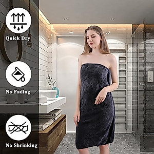 Extra Large Bath Towel Sets of 8, 2 Large Bath Towels Oversized, 2 Hand Towels, 4 Washcloths, Soft Microfiber & Quick Dry & Highly Absorbent Bath Towels for Bathroom Kitchen Spa Hotel Gym Pet(Black)