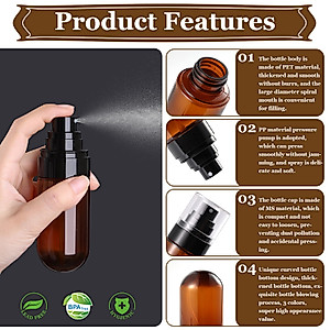 Sublaga Mini Spray Bottle, 24Pcs Spray Bottle & Essential Oil Bottle Kit with Dropper, Funnel, 4 Sheet Stickers, 2 Marker pen