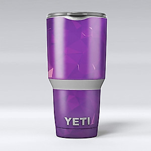 Design Skinz Dark Purple Geometric V15 - Skin Decal Vinyl Wrap Kit Compatible with The Yeti Rambler Cooler Tumbler Cups