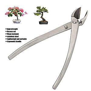 Hand Forged Bonsai Concave Branch Cutter, 165mm Round Concave Branch Cutter, Stainless Steel Bonsai Tree Knob Cutter Concave Cutter, Bonsai Cutting Tool for Garden