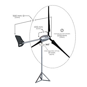 TESUP H7 7 KW and 168 kWh/day Max. Horizontal Wind Turbine