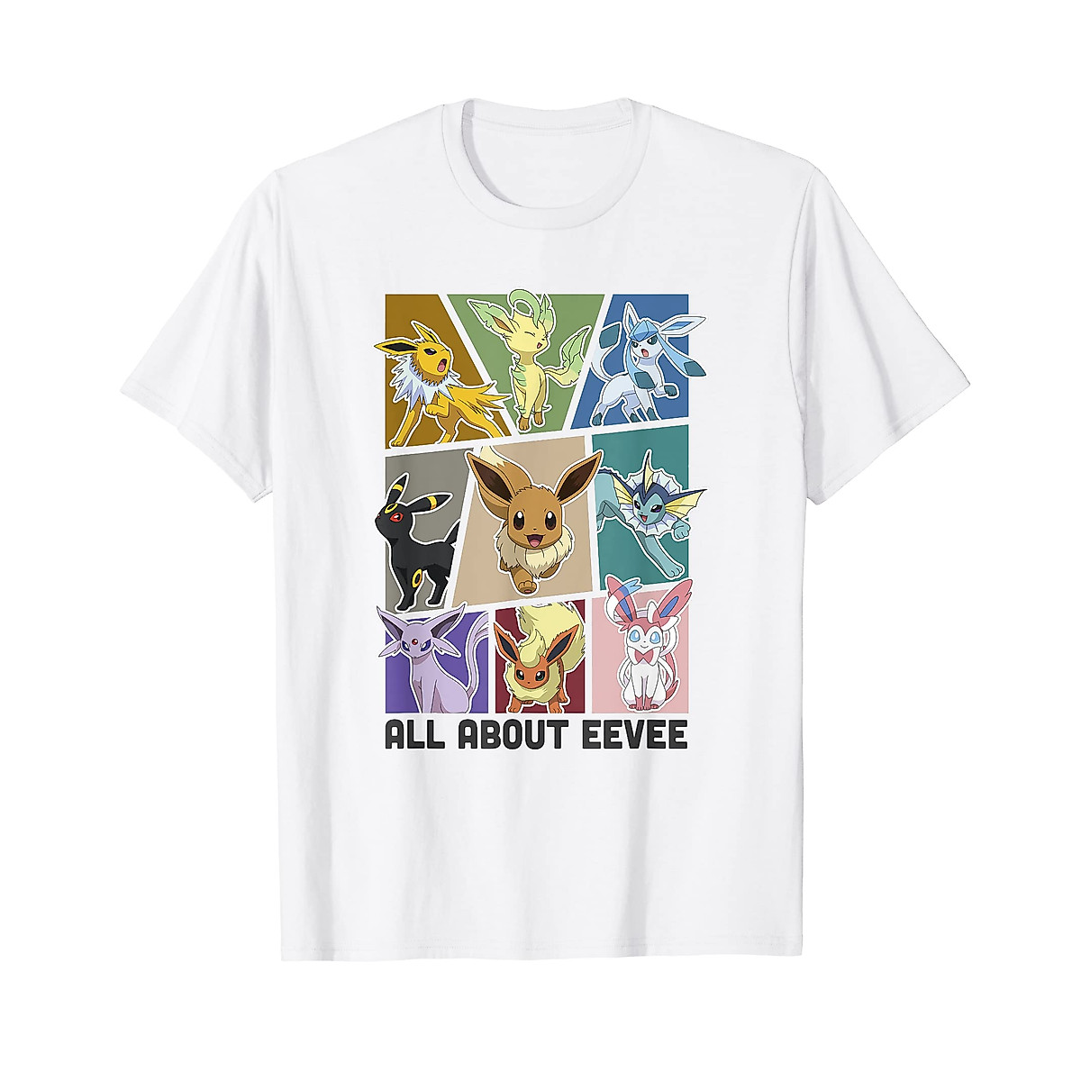 Pokémon Eevee Evolution Jolteon Flareon Umbreon Sylveon T-Shirt