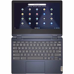 Lenovo 2022 Flex 3 Touchscreen Chromebook, 2-in-1 11.6" HD for Business and Student Laptop, MT8183 CPU, 4GB LPDDR3, 64GB eMMC, Webcam, Blue, Chrome OS, 32GB USB Card