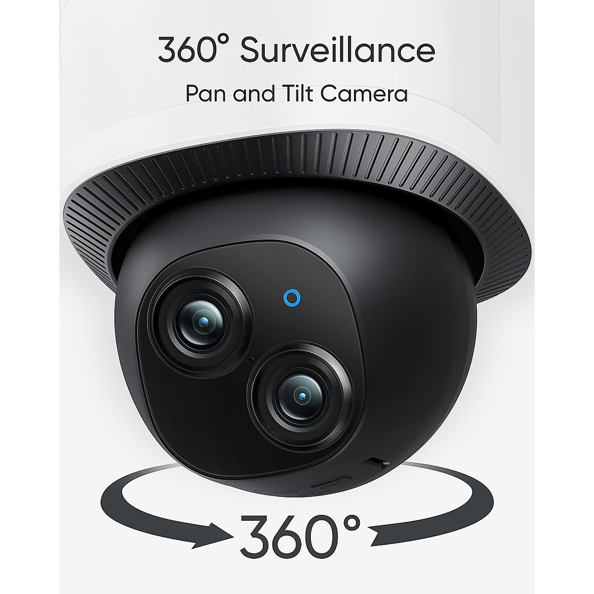 eufy Security Floodlight Camera E340 Wired, Security Camera Outdoor, 360° Pan & Tilt, 24/7 Recording, 2.4G/5G Wi-Fi, 2000 LM, Motion Detection, Built-In Siren, Dual Cam, HB3 Compatible, No Monthly Fee