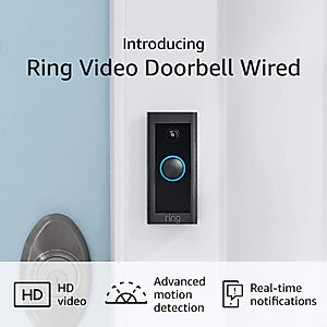 Certified Refurbished Ring Video Doorbell Wired – Convenient, essential features in a compact design (existing doorbell wiring required) - 2021 release