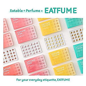 EATFUME Breath Freshener - Vegetarian capsules for mouth and gut, Individual Pack | Bad Breath Saver with Natural Fruity Peppermint, Rosemary, Lemon Oils (4 Flavors, 0.6oz) (4 Pack)