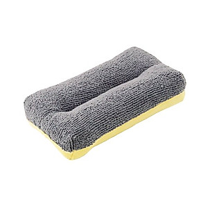 Carrand 45116 2-Sided Glass and Mirror Sponge, Yellow/Gray