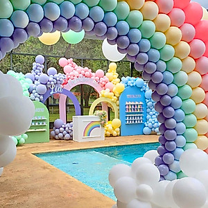 Pastel Balloons 12 Inch Assorted Color Macaron Balloons Rainbow Candy Color Balloon for Kid’s Birthday Party Baby Shower Easter Graduation Unicorn Party Supplies (120Pcs 10 colors)