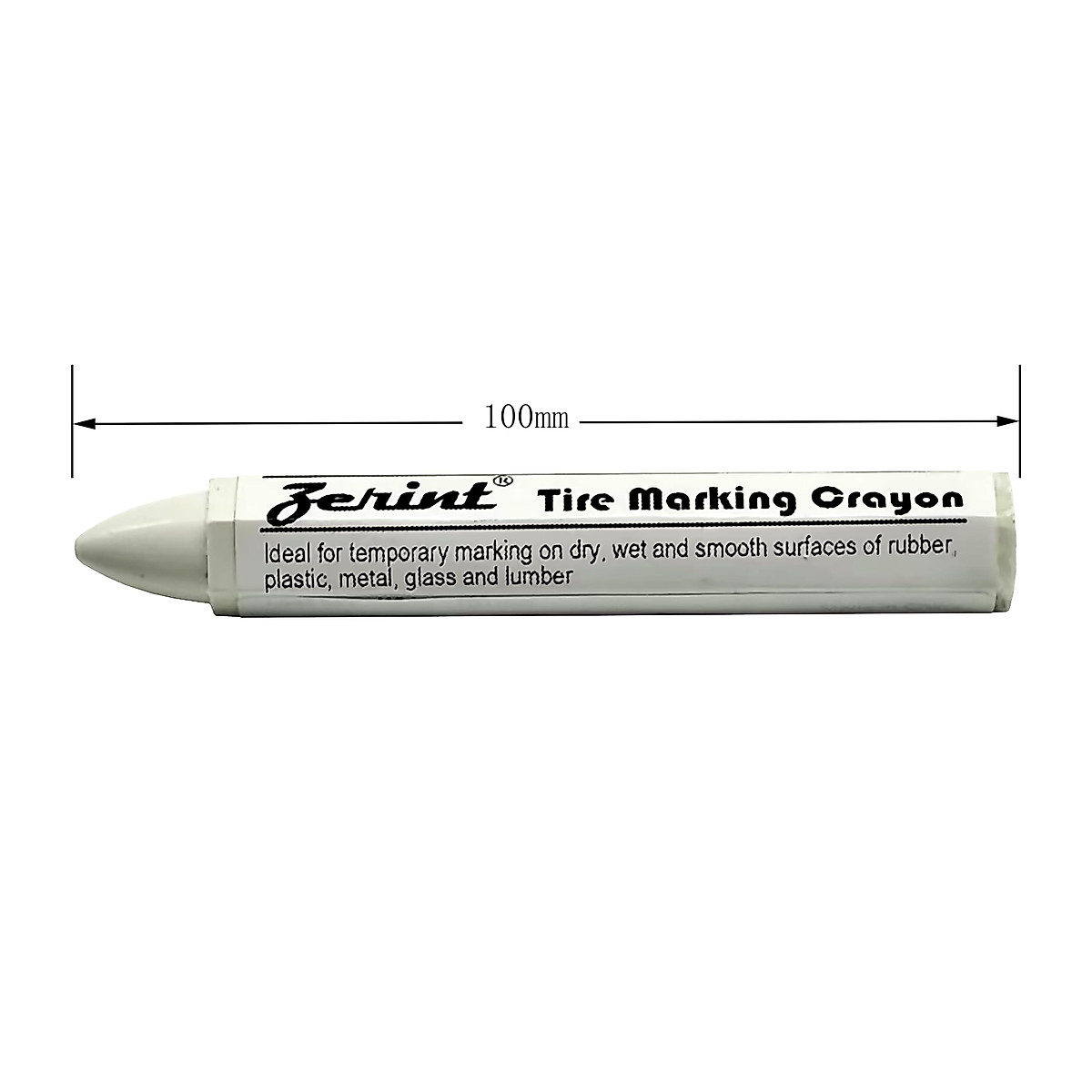ZERINT HT-921W Tire Crayons, Tire Marking Chalk, Multi-Surface Marking Crayons, White, 5 pcs