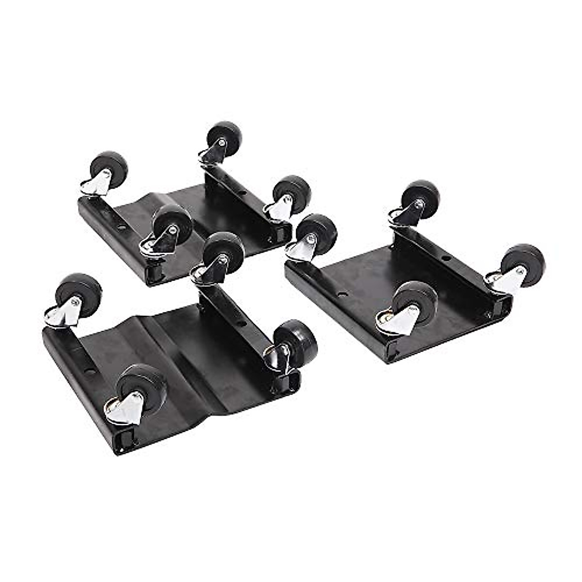 Anti-Sleep Snowmobile Sled Dolly Set of 3 1500 Lbs Load Capacity System Snow Mobile Plow Moving Rollers Dollies Movers, Black