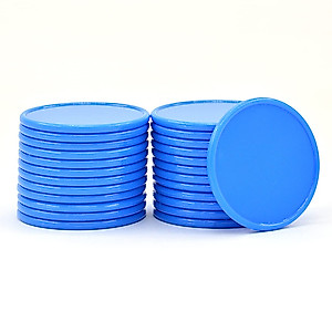 Qierlean 100 Pieces Counters Counting Chips Plastic Markers Multi Colors for Bingo Chips Game Tokens (Green)