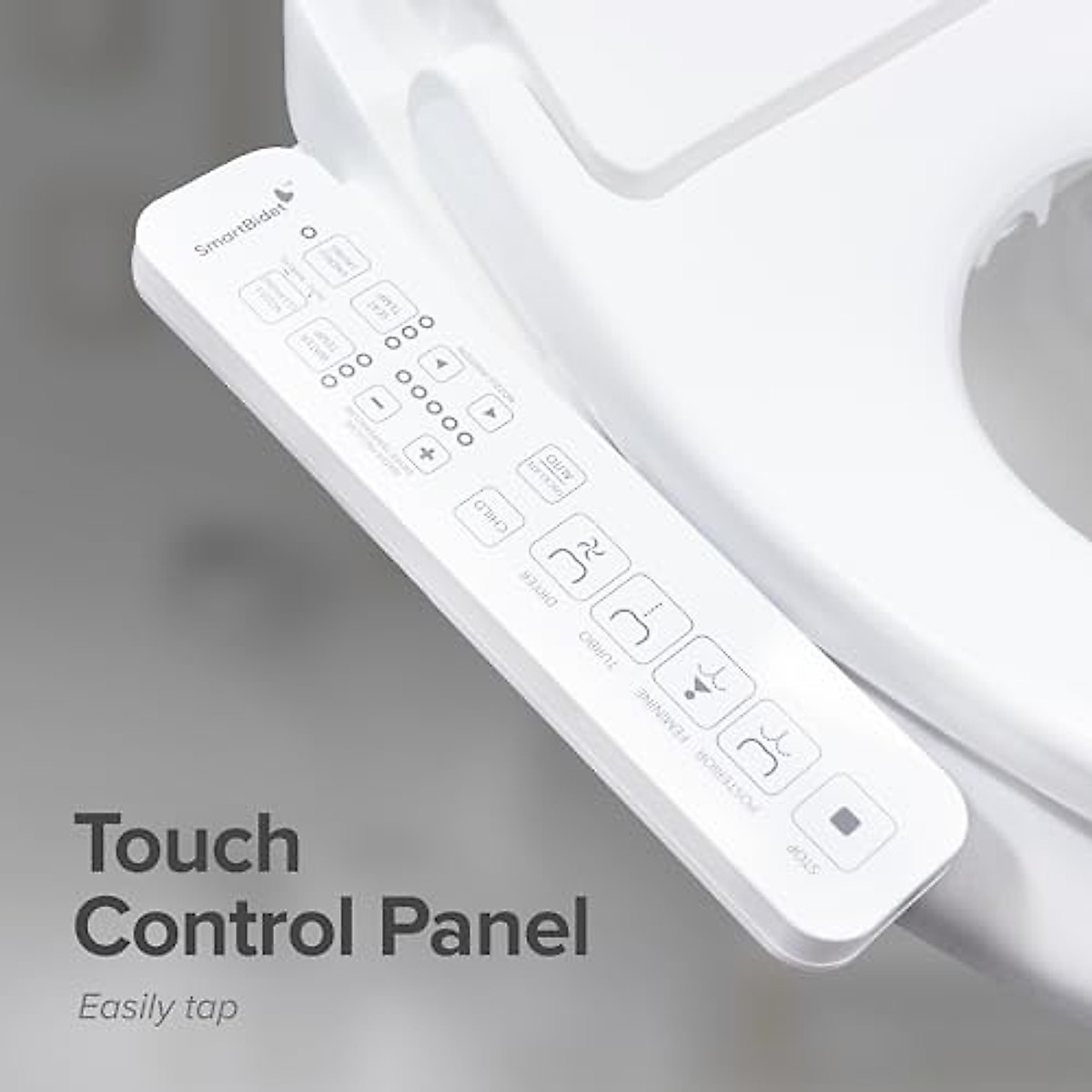 SmartBidet SB-2600 Electric Bidet Seat for Elongated - Electronic Heated Toilet Seat with Warm Air Dryer and Temperature Controlled Wash Functions (Unlimited Hot Water)