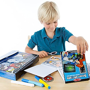 Melissa & Doug On the Go Secret Decoder Deluxe Activity Set and Super Sleuth Toy - Seek And Find Book, Kids Road Trip Essentials, Detective Kit, Travel Games For Ages 7+