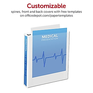 Office Depot® Brand 3-Ring Durable View Binder, 2" Round Rings, Sage